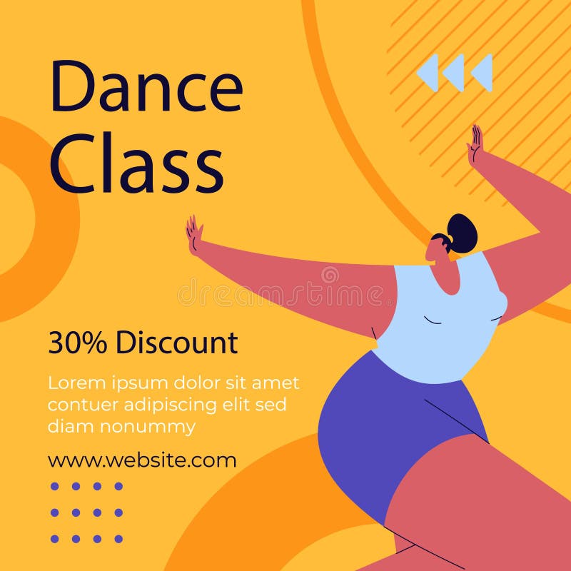 Flat Design Dance School Posts Vector Illustration Stock Vector ...