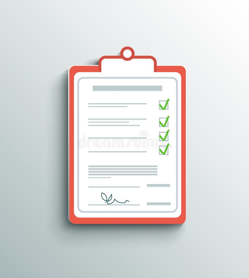 Delivery Signature and Two Hand in Flat Design Stock Vector ...