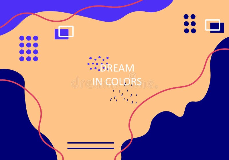 Flat Design Dream in Colors Background Concept Stock Vector ...