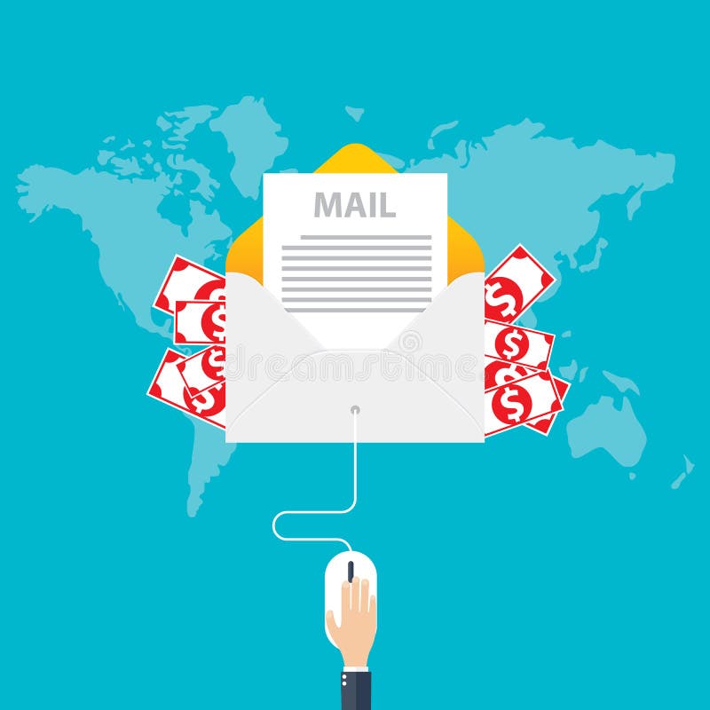 Flat Design, E-mail Marketing Concept, Vector Stock Vector ...