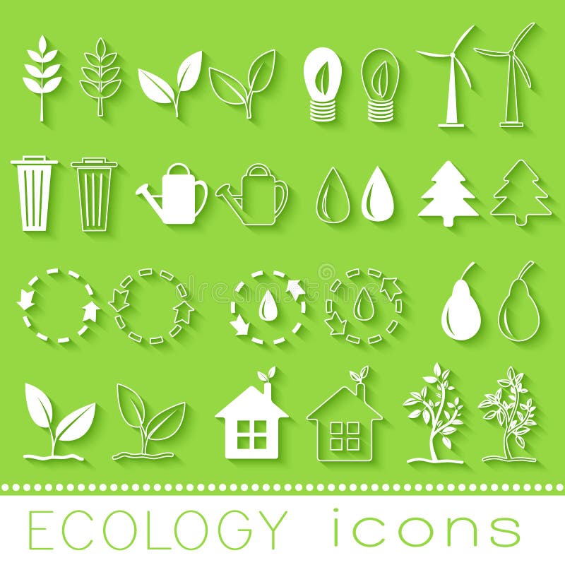Set of Ecology, Environment and Recycling Logos. Vector Logo Templates ...