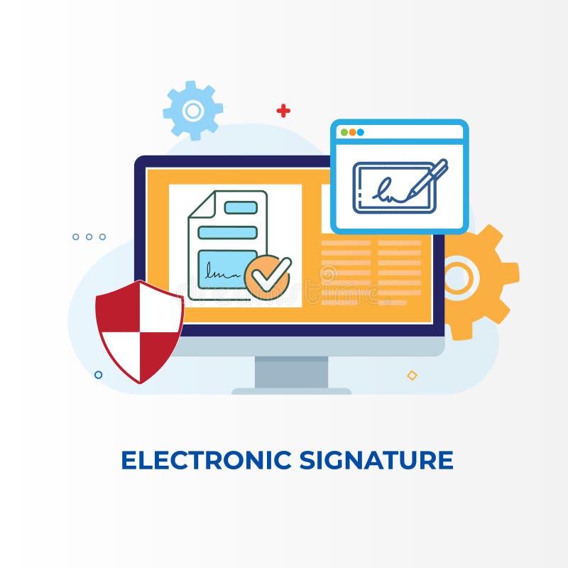 Secure Electronic Signature Stock Illustrations – 636 Secure Electronic ...