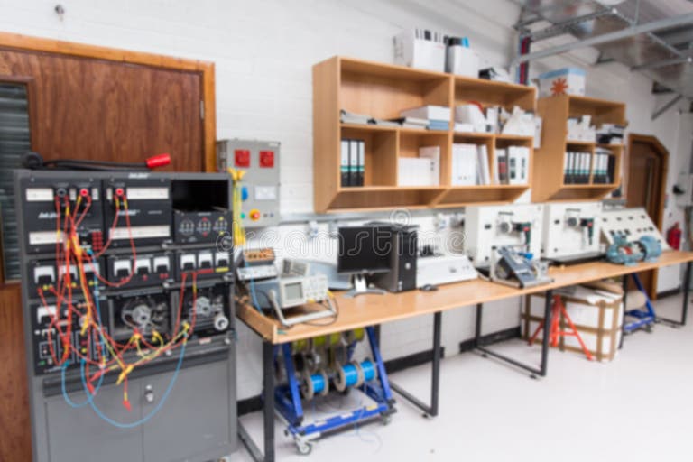 Flat Design Electronics Lab is Featuring Equipment Rack, Test Bench ...