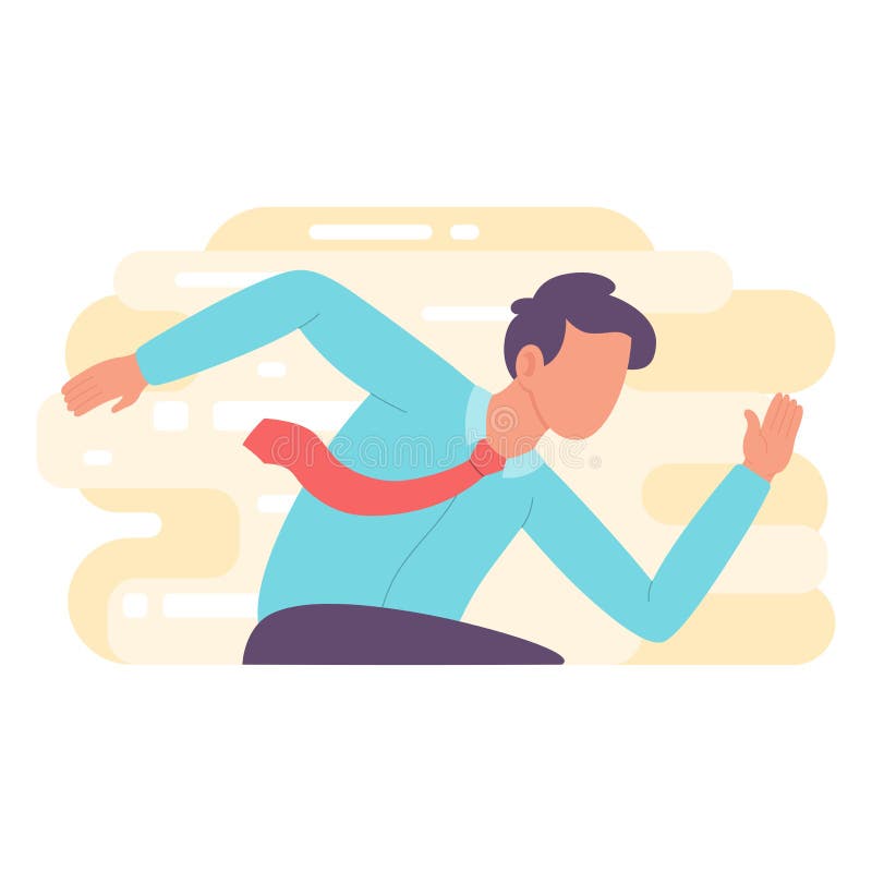 Flat Design an Employee is Pursuing a Target Stock Illustration ... Flat Design an Employee is Pursuing a Target Stock Illustration ...