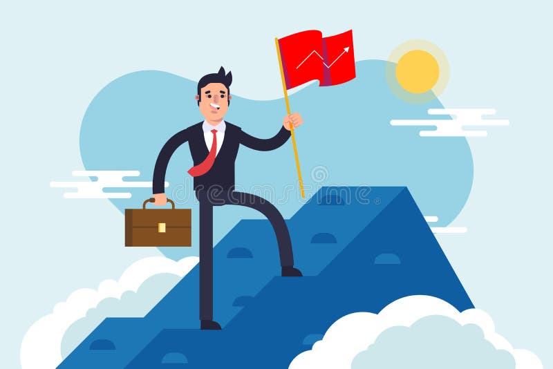 Flat Design Finance Leaders Concept Vector Illustration. Stock Vector ...