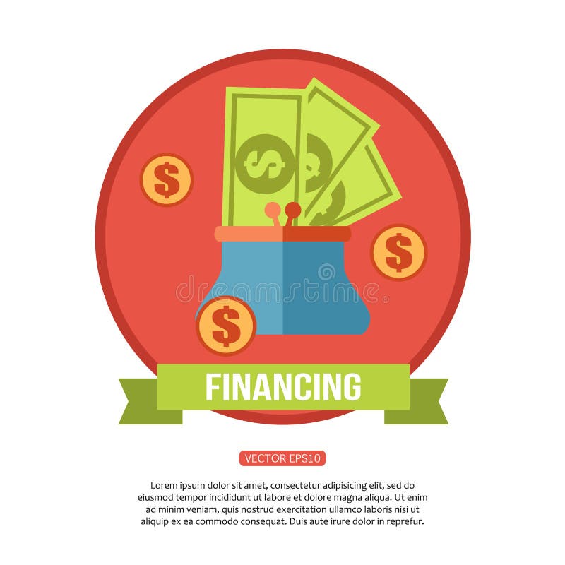 Flat Design Financing Background for Your Stock Vector - Illustration ...