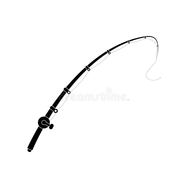 Flat Design Fishing Rod Icon Stock Vector - Illustration of outdoor, fishing: 328287972