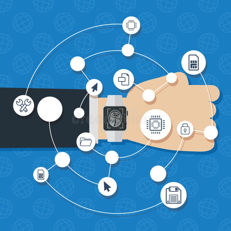 Flat Design Gadgets Technology Icons Stock Illustration - Illustration ...