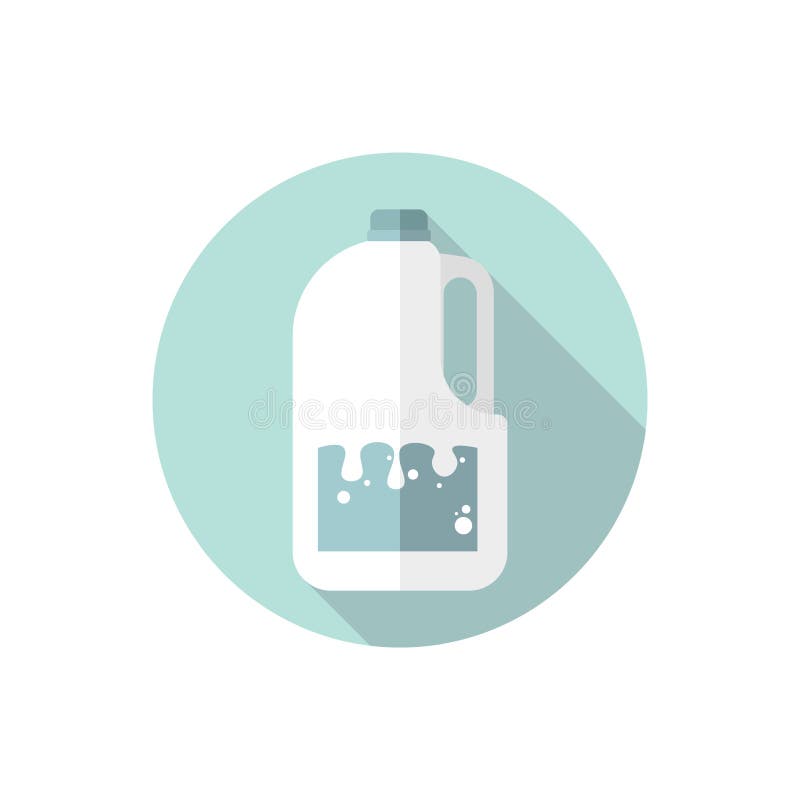 Flat design gallon of milk stock vector. Illustration of grocery ...