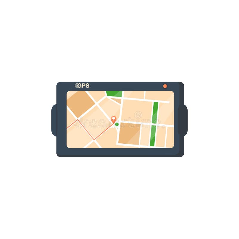 Flat design gps device stock vector. Illustration of greeting - 79473513