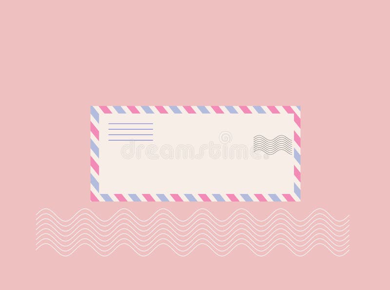 Flat Design Graphic of Mail Letter Envelope Stock Vector - Illustration ...
