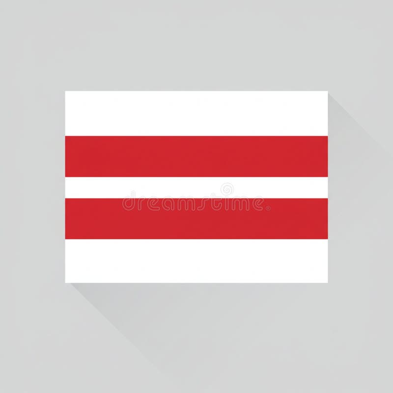 A Flat Design Graphic of a Rectangular Flag with Three Horizontal ...