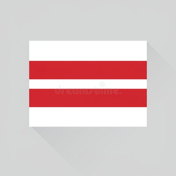 A Flat Design Graphic of a Rectangular Flag with Three Horizontal ...