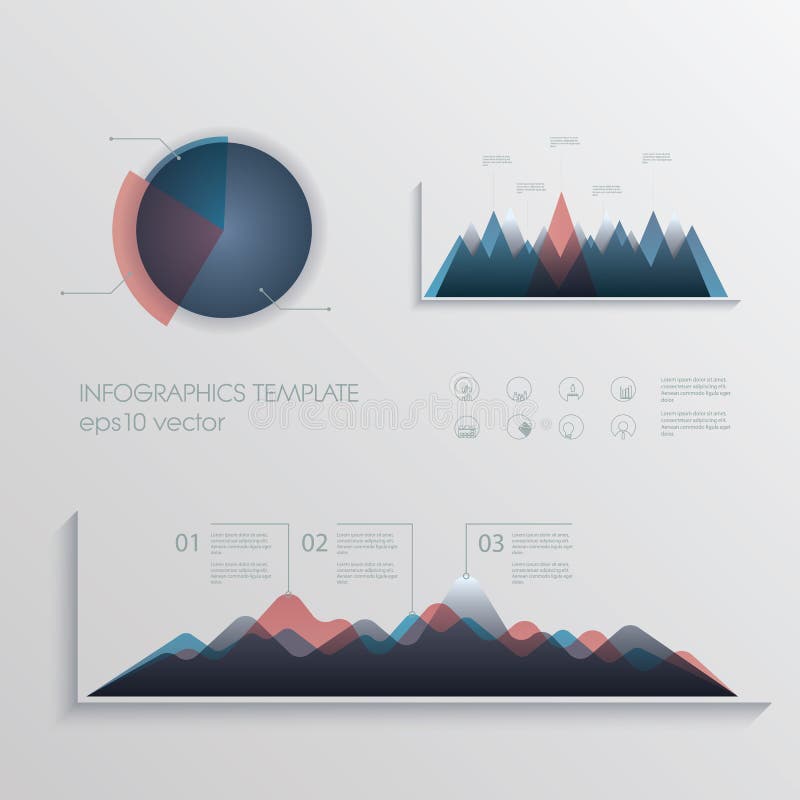 Flat Design Graphs and Charts Collection. Stock Vector - Illustration ...