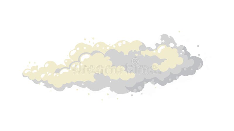 Flat Design Grey Cloud Icon Representing Overcast Weather, Vector ...
