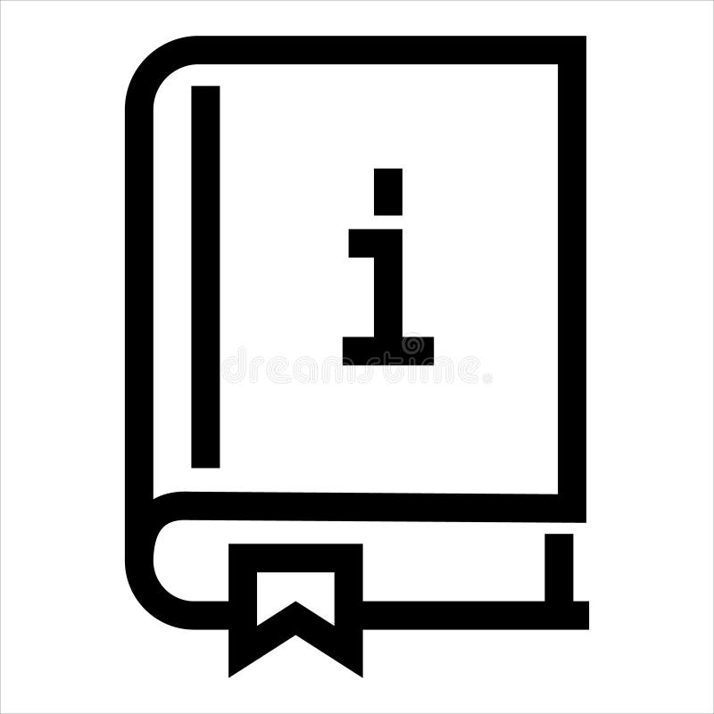 Flat Design Guidebook Icon Template. Monoline Drawing Style Stock ...