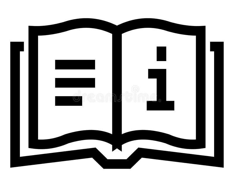 Flat Design Guidebook Icon Template. Monoline Drawing Style Stock ...