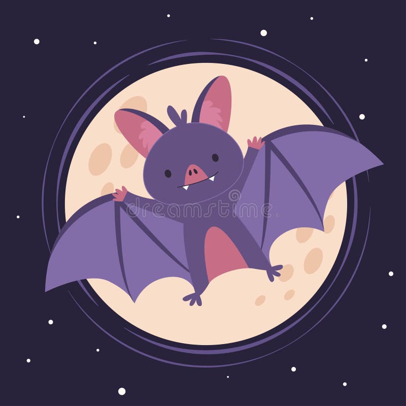 Flat Design Hand Drawn Halloween Bat Concept Vector Design Stock Vector ...