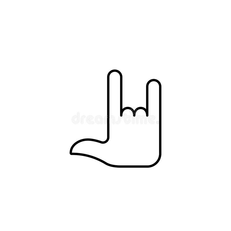 Devil Hand Peace Hand Sign Stock Illustrations – 76 Devil Hand Peace ...