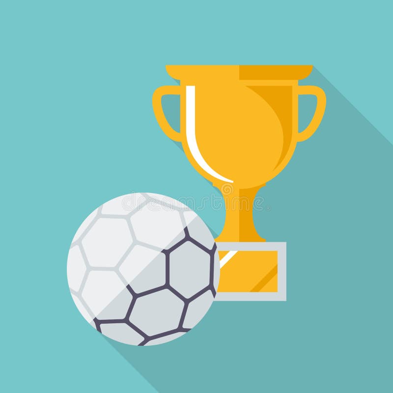 Flat Design Handball Cup Icon Stock Vector - Illustration of winner ...