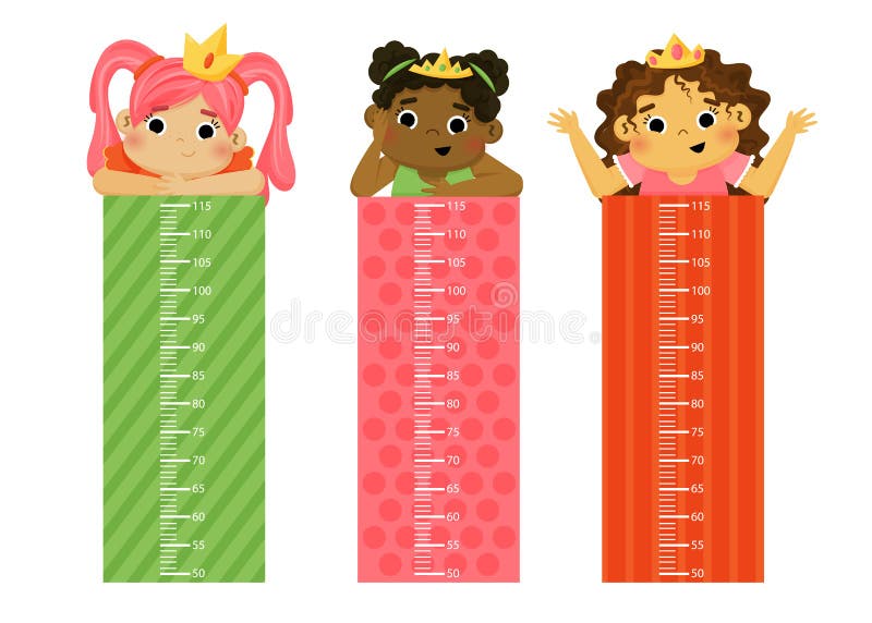 Flat Design Height Meter Set Vector Illustration. Stock Vector ...