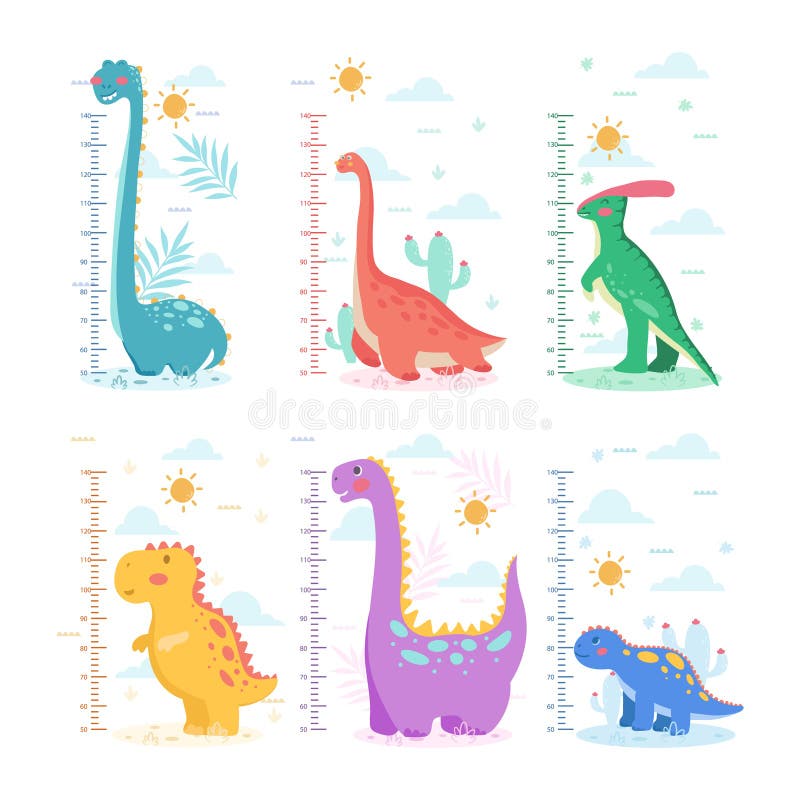 Flat Design Height Meter Set Vector Illustration. Stock Vector ...