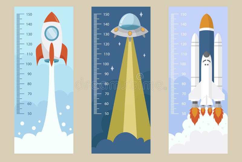 Flat Design Height Meters Vector Illustration. Stock Vector ...