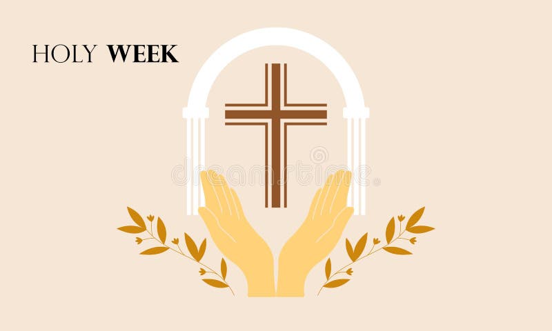 Flat Design Holy Week Concept Logo Vector Stock Vector - Illustration ...