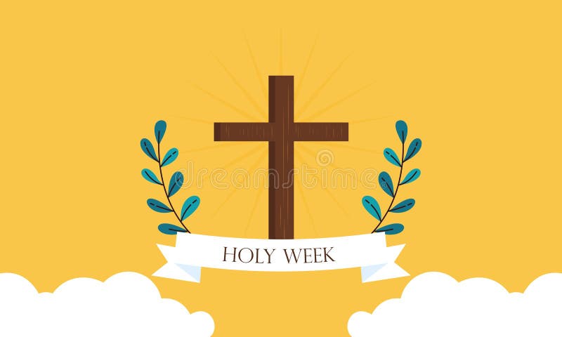 Flat Design Holy Week Concept Logo Vector Stock Vector - Illustration ...