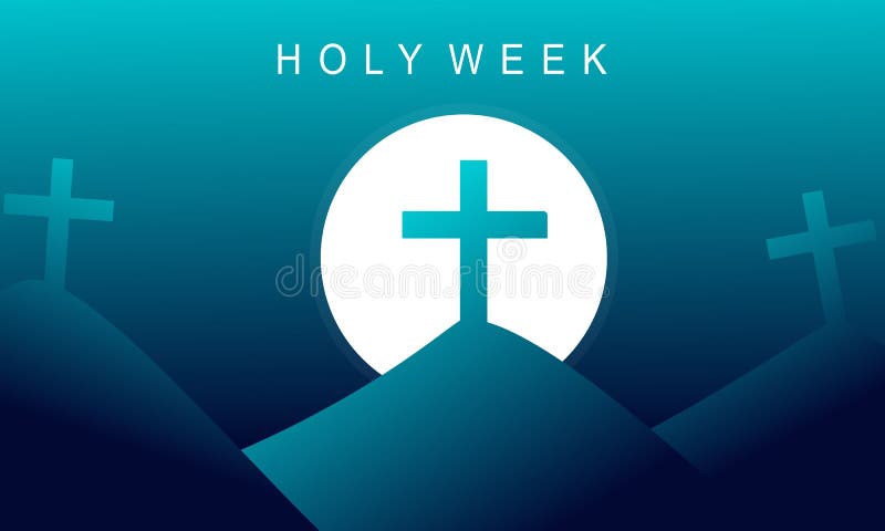 Flat Design Holy Week Concept Logo Vector Stock Vector - Illustration ...
