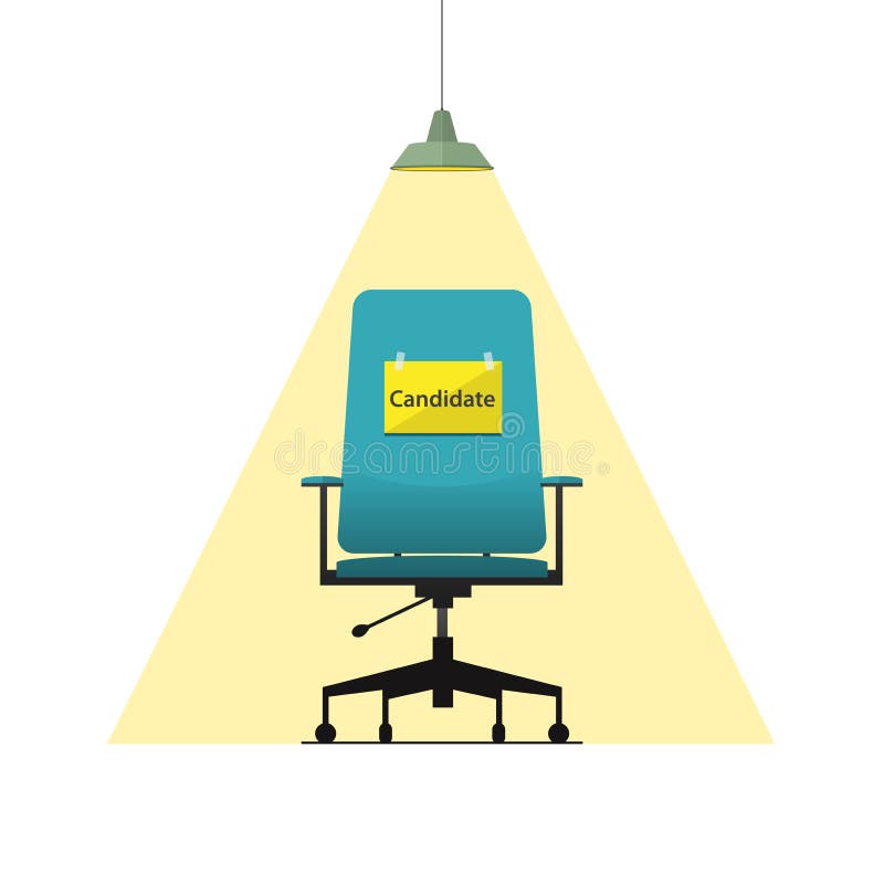 Business Chair with Vacation Message from Employee Stock Vector ...