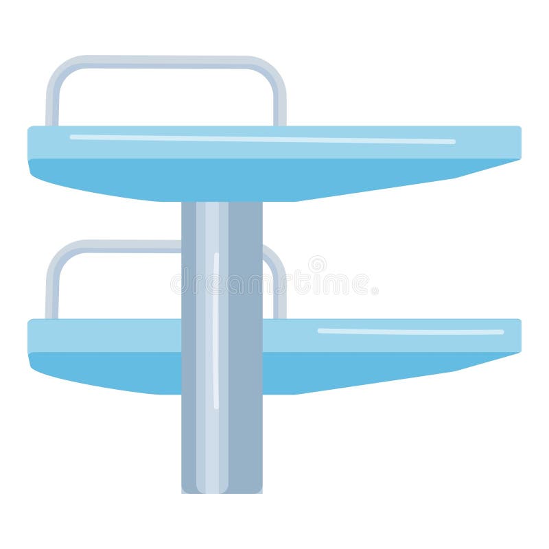 Flat Design Icon of a Twolevel Diving Board for Pools Stock Illustration - Illustration of ...