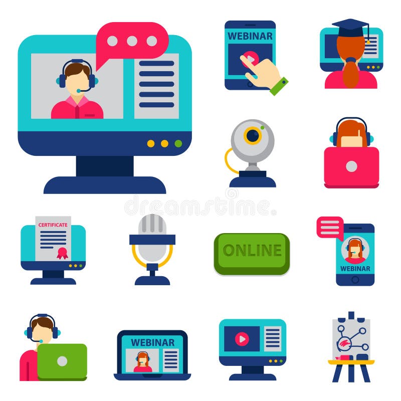 Flat Icons Learning Stock Illustrations – 31,987 Flat Icons Learning ...