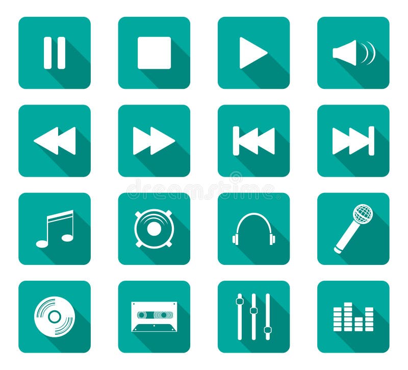 Flat design icons stock illustration. Illustration of circle - 42359493