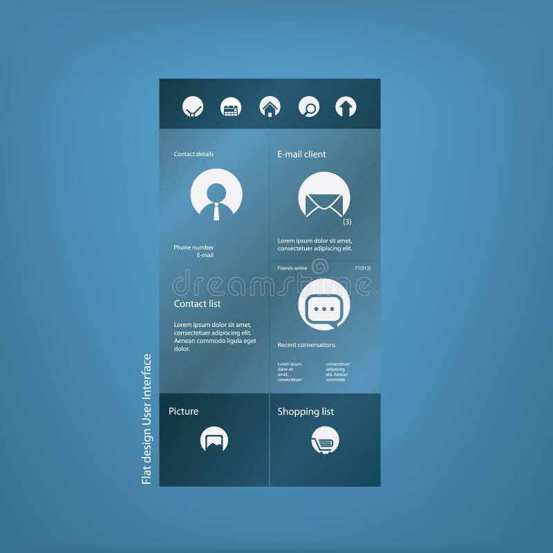 Smartphone Flat Design Icons Stock Vector - Illustration of bubble ...