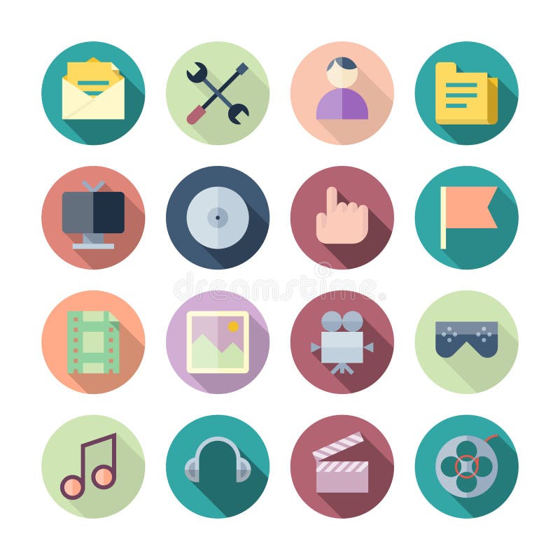 Flat Design Icons for Technology and Devices Stock Vector ...