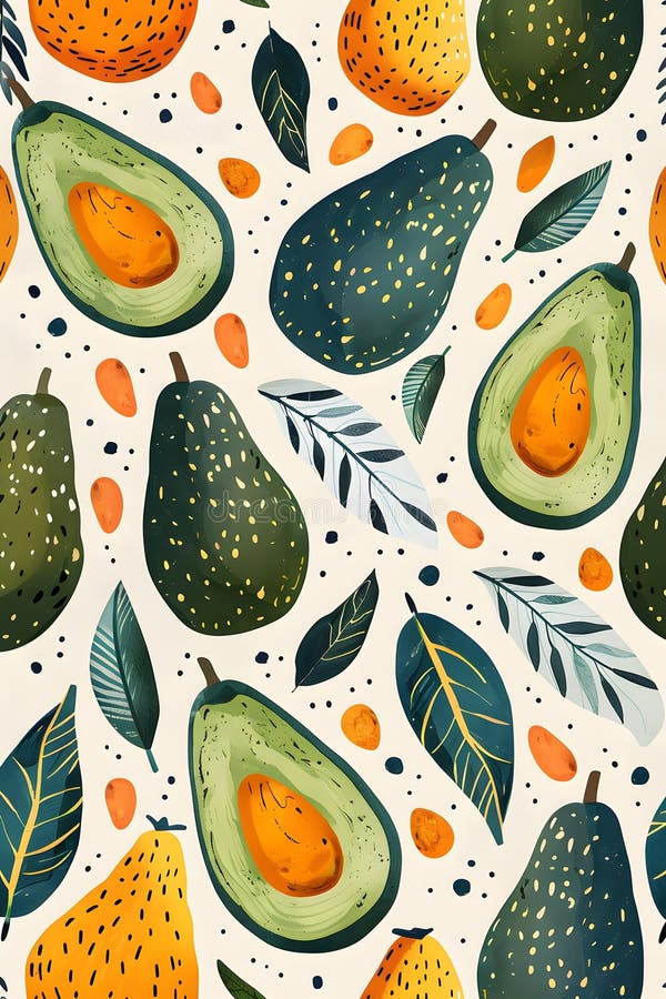 Flat Design Illustration of Avocado: a Healthy and Organic Fruit Stock ...