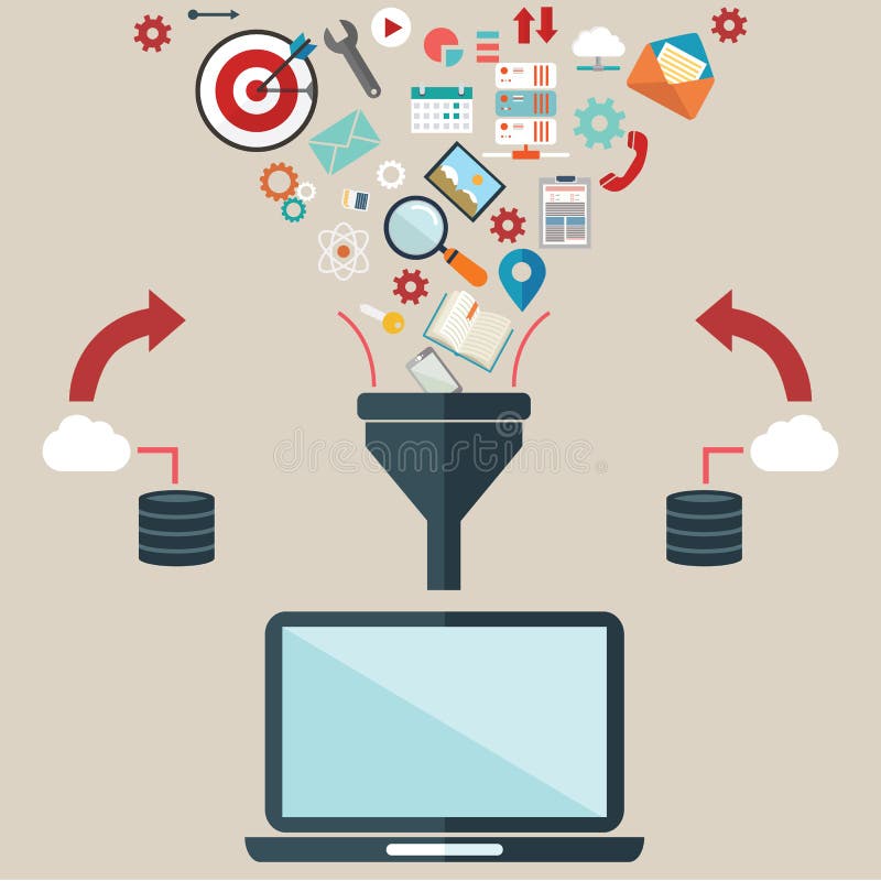 Flat Design Illustration Concepts for Creative Process, Big Data Filter ... Flat Design Illustration Concepts for Creative Process, Big Data Filter ...