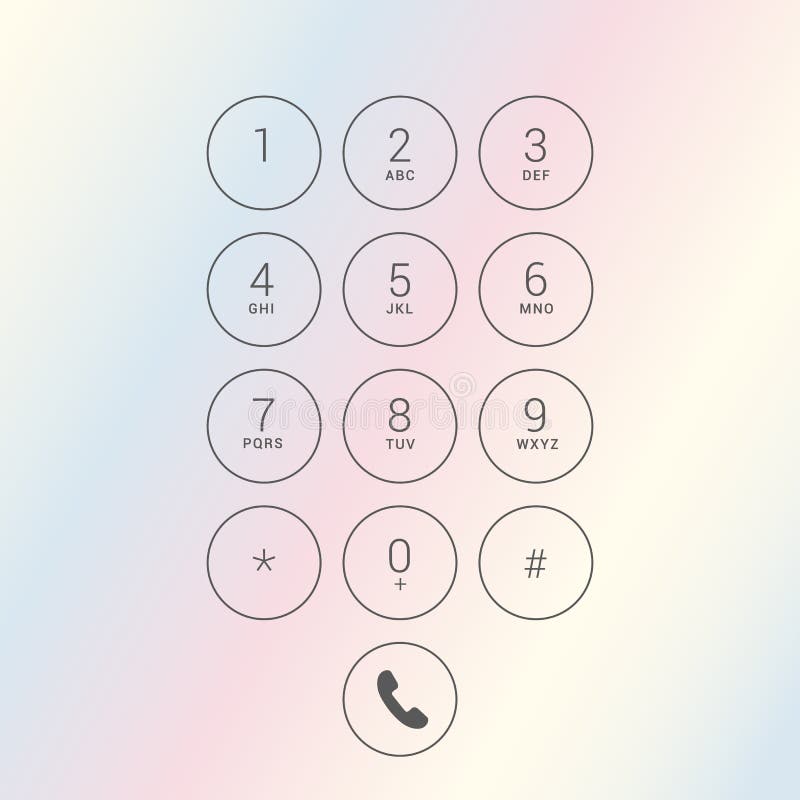 Flat Design Illustration of Dial Keyboard Touch Screen Mobile Phone ...