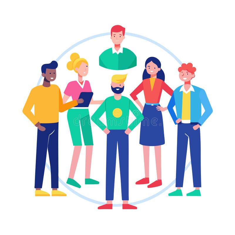 Diverse Team of Professionals Standing Together with a Collaborative ...