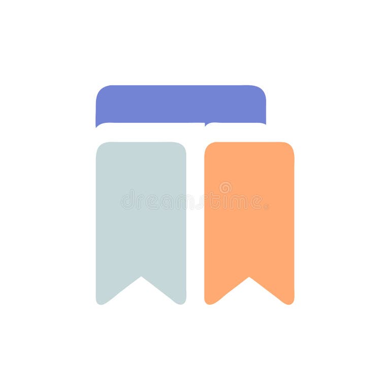 Bookmark or Tab Icon Set with Diverse Color Selection Stock Photo ...