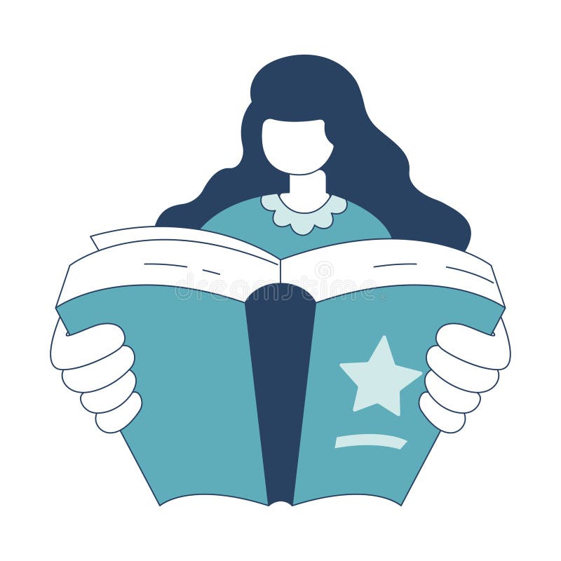 Flat Design Illustration of Girl Student Character Studying Education ...