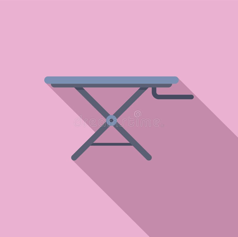 Flat Design Illustration of an Ironing Board on Pink Background Stock ...