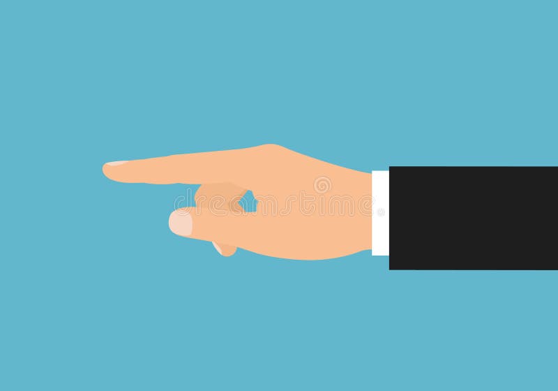 Flat Design Illustration of a Manager`s Hand Pointing a Finger or ...