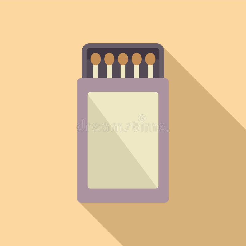 Flat Design Illustration of a Matchbox Stock Vector - Illustration of ...