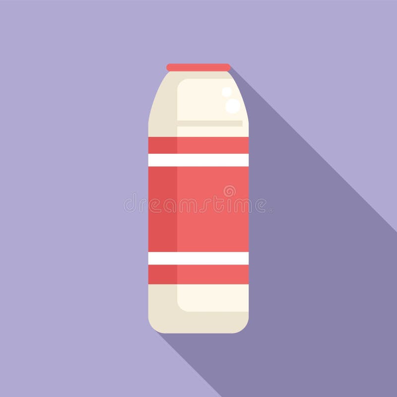 Flat Design Illustration of a Milk Bottle Stock Vector - Illustration ...
