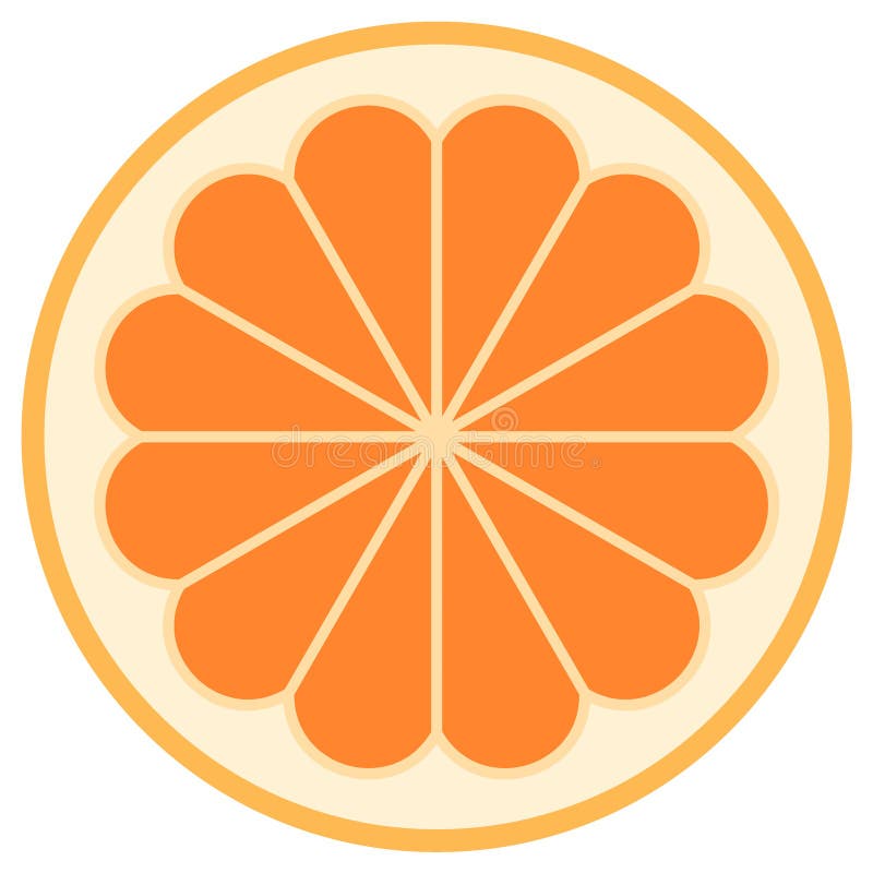 Flat Design Illustration of the Object of Study, a Slice of Fresh ...