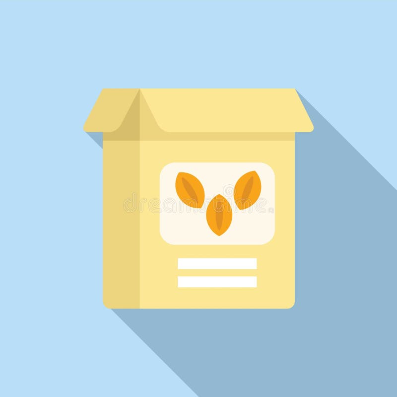 Flat Design Illustration of Seed Packet on Blue Background Stock Vector ...