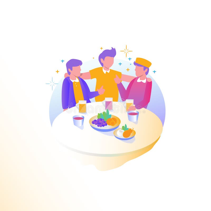 Flat Design Illustration of Share with Friend Stock Vector ...