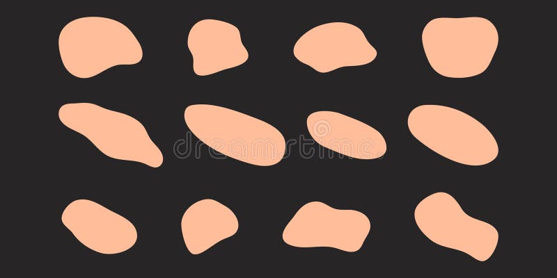 Flat Design Irregular Shaped Liquid Drops Stock Vector - Illustration ...